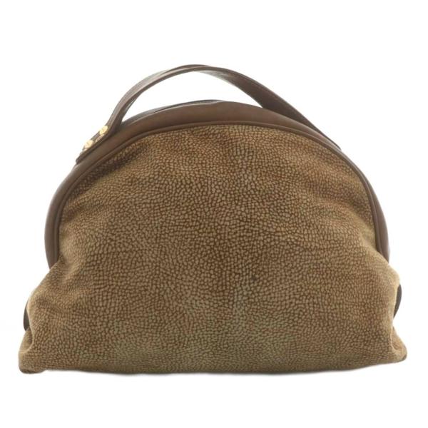 ボルボネーゼ BORBONESE ハンドバッグ スエード レザー うずら柄 総柄 茶色 ブラウン /XZ ■GY18 レディース【ブランド】ボルボネーゼ BORBONESE【実寸サイズ】持ち手の長さ：22cm　ヨコ：34cm　タテ：24cm...