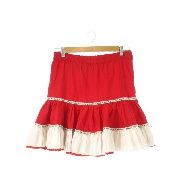 アナスイ ANNA SUI × アリ ラップ ALI RAPP ギャザースカート フレア ミニ ボリューム ティアード ロゴテープ 切替 S 赤【ブランド】アナスイ ANNA SUI【表記サイズ】S【実寸サイズ】ウエスト：72〜cm　ヒップ...