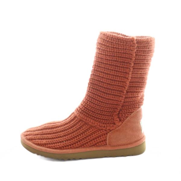 アグ オーストラリア UGG australia Classic Cardy Knit  F3006L ニットブーツ ショート ロゴ 22cm 赤 レッド ■GY18 /MQ レディース【ブランド】アグ オーストラリア UGG austra...