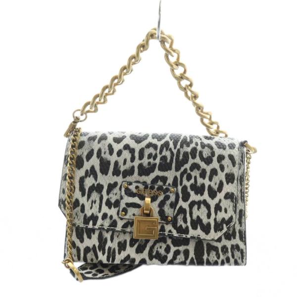 ゲス GUESS CENTRE Stage Crossbody Flap LB850478 ハンド ショルダーバッグ 2WAY PVC ヒョウ柄 レオパード 白 ホワイト 黒 ブラック【ブランド】ゲス GUESS【表記サイズ】実寸サイズをご...