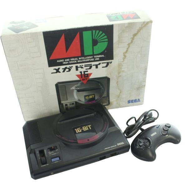 SEGA セガ MEGA DRIVE メガドライブ ゲーム機本体 通電確認済 箱付き HAA-2510 /MW ■GY18 その他【実寸サイズ】-　【状態】動作未確認、通電のみ確認済みの商品です。　本体、コントローラー、ACアダプタにキズや...