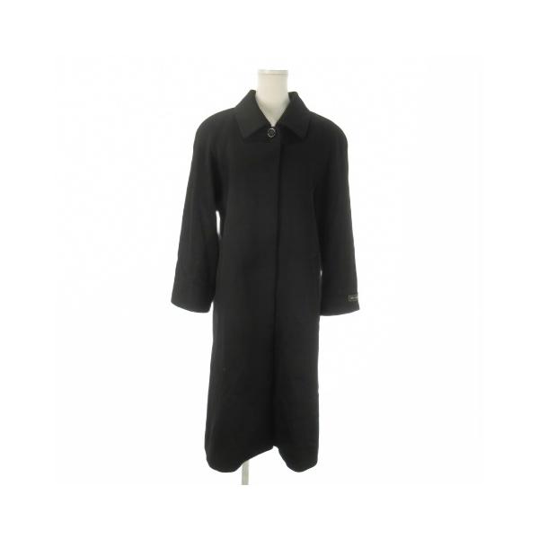 ソレッレジュイエ  SURELLE JUILLET ステンカラーコート カシミア ロング丈 9 黒 ブラック /AO21 ■GY18 レディース【表記サイズ】9【実寸サイズ】身幅：55cm　着丈：102cm　ゆき丈：73cm　　【素材】表地...