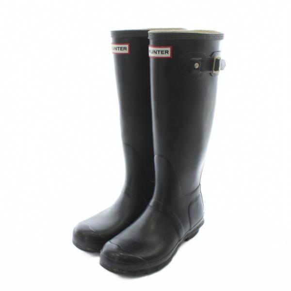 ハンター HUNTER オリジナル トール ORIGINAL TALL レインブーツ 長靴 ラバー ロング ロゴ UK5 24cm 黒 ブラック W23499【ブランド】ハンター HUNTER【表記サイズ】UK5 （日本サイズ 24cm相当...