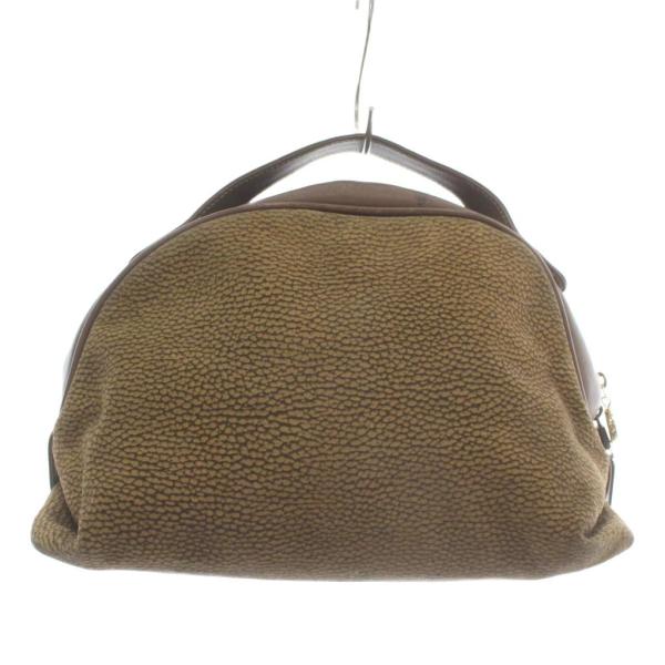 ボルボネーゼ BORBONESE ハンドバッグ スエード レザー うずら柄 茶色 ブラウン /XZ ■GY18 レディース【ブランド】ボルボネーゼ BORBONESE【実寸サイズ】持ち手の長さ：19cm　ヨコ：30cm　タテ：18cm　マチ...