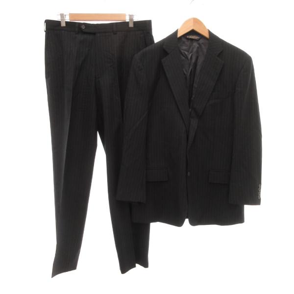 ブルックスブラザーズ BROOKS BROTHERS シングルスーツ セットアップ テーラードジャケット パンツ スラックス ウール ストライプ 40【ブランド】ブルックスブラザーズ BROOKS BROTHERS【表記サイズ】40【実寸サ...