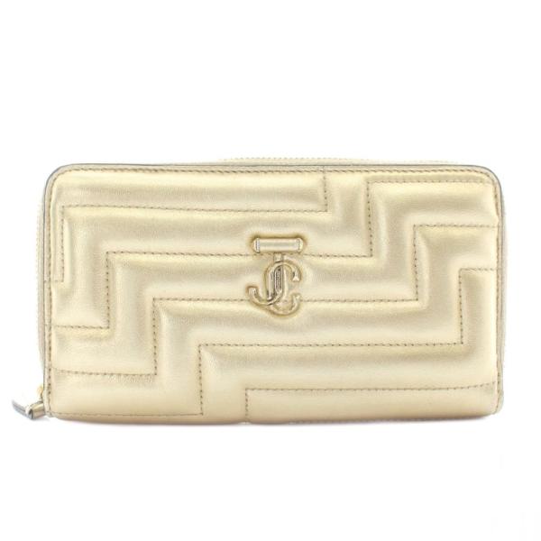 ジミーチュウ JIMMY CHOO ピッパ Pippa 長財布 レザー キルティング ラウンドファスナー ロゴ ゴールド金具 ゴールド色【ブランド】ジミーチュウ JIMMY CHOO【実寸サイズ】ヨコ：18.5cm　タテ：10cm　マチ：1...