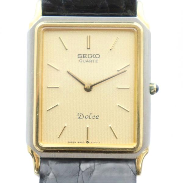 セイコー SEIKO Dolce ドルチェ 9520-5130 腕時計 ウォッチ クォーツ スクエア レザーベルト ゴールドカラー 金色 ■GY18 /MQ メンズ【ブランド】セイコー SEIKO【表記サイズ】実寸サイズをご参考ください。【...
