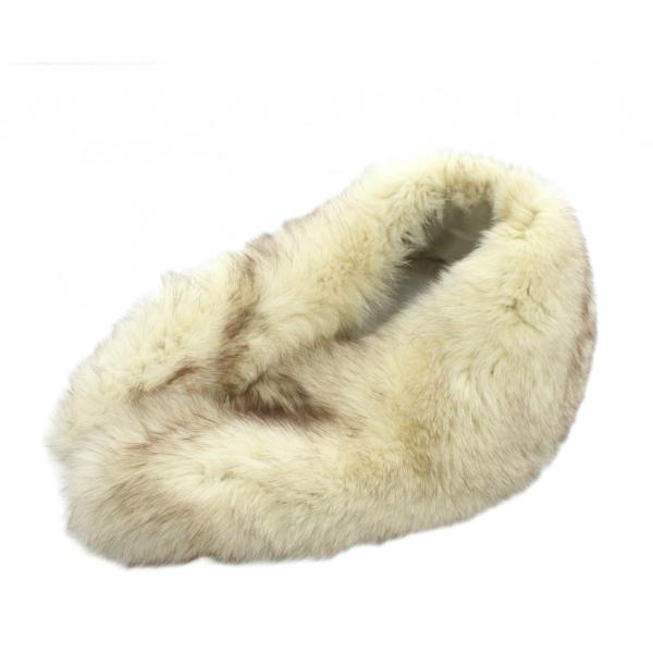 エンバ EMBA ティペット マフラー ファー 毛皮 フォックス 白 ホワイト 茶色 ブラウン /XZ ■GY18 レディース【実寸サイズ】全長（フリンジ含まず）：89.5cm　幅：11.5cm　　【素材】フォックス【色】白 ホワイト　茶色...