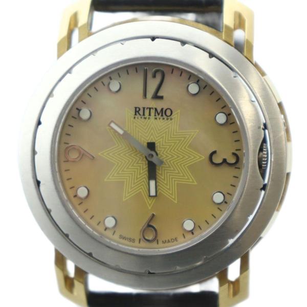 リトモ ラティーノ ミラノ Ritmo Latino MILANO 腕時計 ウォッチ クォーツ ラウンド レザーベルト ■GY18 /MQ メンズ【表記サイズ】実寸サイズをご参考ください。【実寸サイズ】バンド幅：約1.6cm　腕周り：約15...