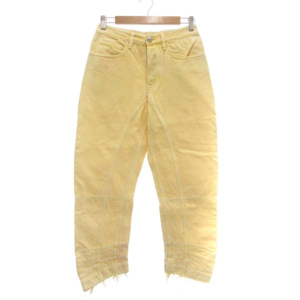 ジルサンダー JIL SANDER デニムパンツ ジーンズ 32 カットオフ スリムテーパード 黄 イエロー /AE ■GY18 レディース【ブランド】ジルサンダー JIL SANDER【表記サイズ】32【実寸サイズ】ウエスト：68cm　も...