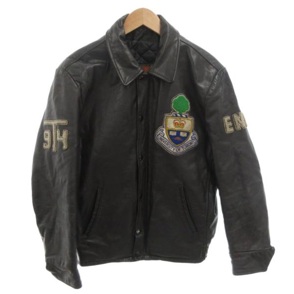 EXPORT LEATHER GARMENTS LTD. エクスポート レザー ガーメンツ リミテッド レザージャケット 革ジャン ブルゾン 黒 ブラック【表記サイズ】サイズ表記はございませんので、実寸サイズを参考によろしくお願いします【実...