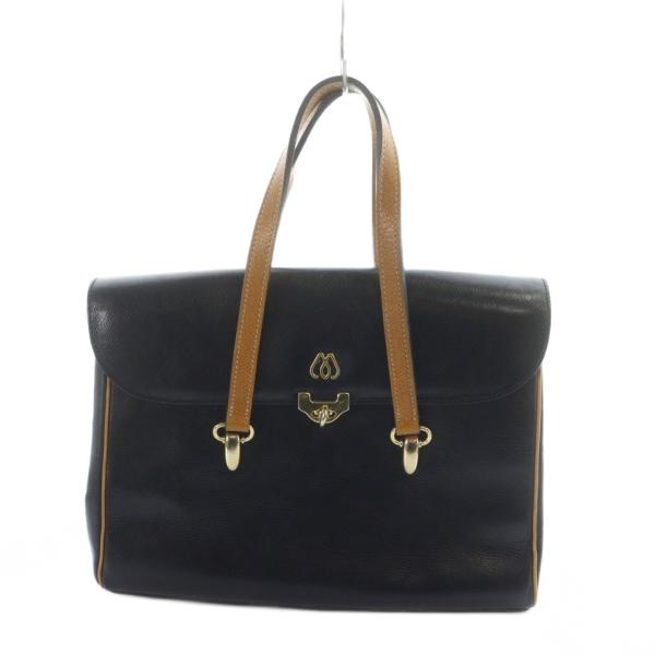 モラビト MORABITO トートバッグ ハンド ロゴ レザー ゴールド金具 黒 ブラック ■GY11 /MQ レディース【ブランド】モラビト MORABITO【表記サイズ】実寸サイズをご参考ください。【実寸サイズ】持ち手の長さ：約45cm...