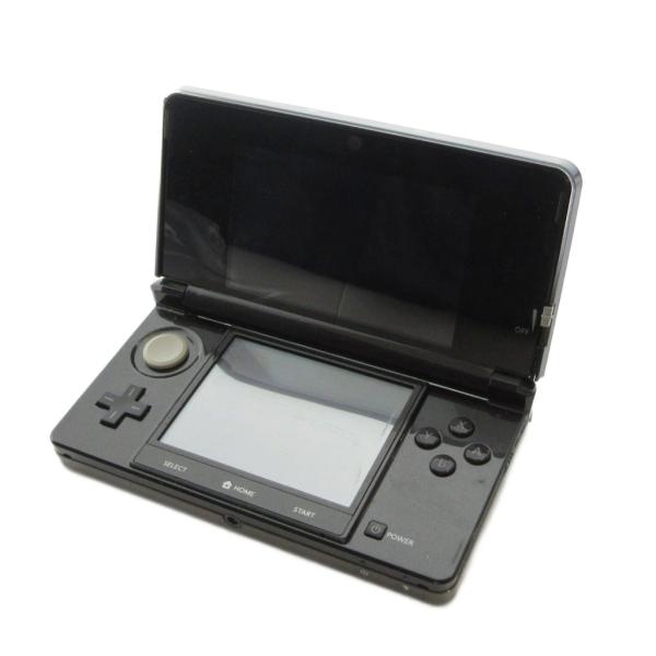任天堂 NINTENDO 3DS 本体 ゲーム機 ロゴ 初期化・動作確認済 黒 ブラック ■GY11 /MQ その他【表記サイズ】実寸サイズをご参考ください。【実寸サイズ】約7.5×13.5cm　【素材】-【色】黒 ブラック【状態】角にひび...