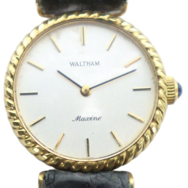 ウォルサム WALTHAM Maxine マキシーヌ 腕時計 ウォッチ 手巻き 白文字盤 レザーベルト ゴールド色 ■GY18 /MQ レディース【ブランド】ウォルサム WALTHAM【表記サイズ】実寸サイズをご参考ください。【実寸サイズ】...