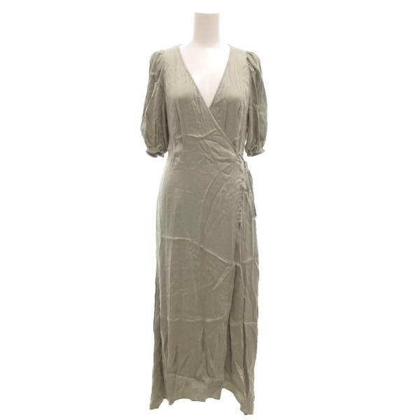 フレイアイディー FRAY I.D IPEKERサテンアシメヘムワンピース 半袖 ロング カシュクール ギャザー O ミントグリーン FWFO211077 /GV【ブランド】フレイアイディー FRAY I.D【表記サイズ】O【実寸サイズ】肩...