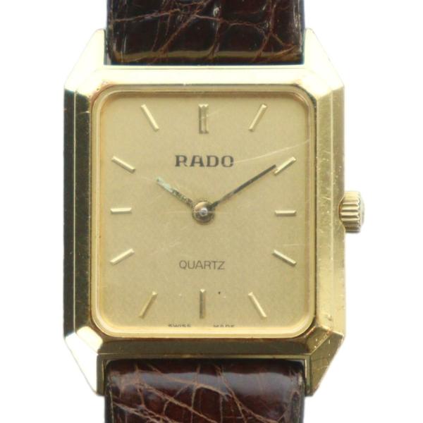 ラドー RADO ジャンク品 133.5289.2 腕時計 ウォッチ クォーツ スクエア レザーベルト ゴールド色 ■GY18 /MQ レディース【ブランド】ラドー RADO【表記サイズ】実寸サイズをご参考ください。【実寸サイズ】バンド幅：...