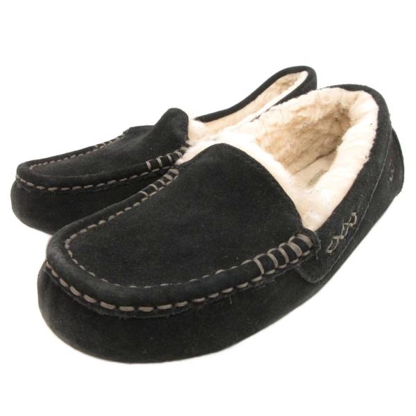 アグ オーストラリア UGG australia ANSLEY アンスレー ローファー モカシン ロゴ スエード 24cm 黒 ブラック /JS ■GY11 レディース【ブランド】アグ オーストラリア UGG australia【表記サイズ...