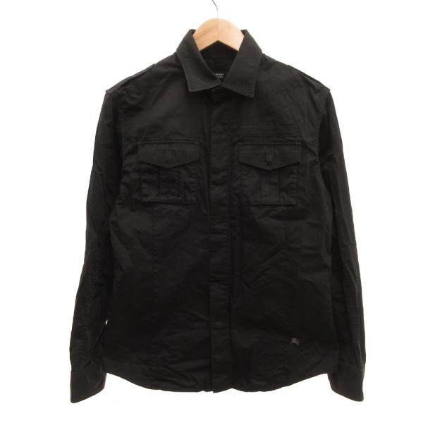 バーバリーブラックレーベル BURBERRY BLACK LABEL ワークシャツ ウェスタン 長袖 エポレット 2 黒 ブラック /JS ■GY11 メンズ【ブランド】バーバリーブラックレーベル BURBERRY BLACK LABEL【...