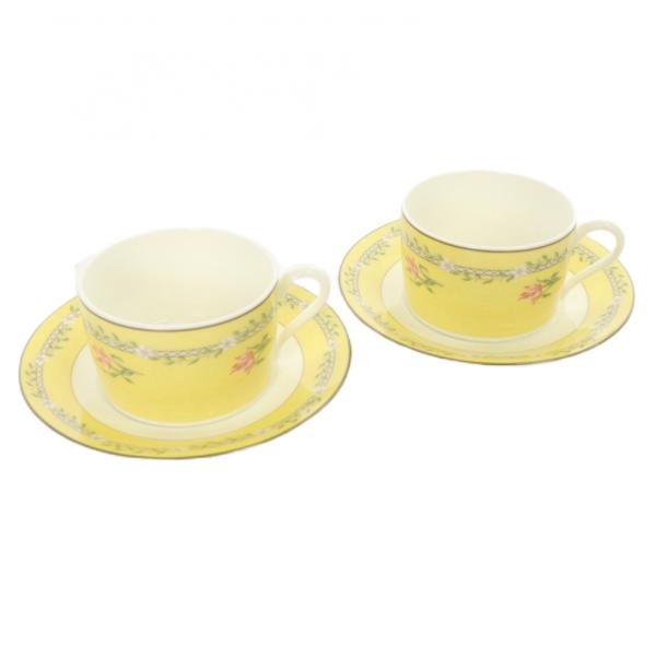 未使用品 ティファニー TIFFANY &amp; CO. ピンクチューリップ カップ＆ソーサー 2客セット コーヒーカップ ティーカップ 食器 白【ブランド】ティファニー TIFFANY &amp; CO.【表記サイズ】サイズ表記なし(実...