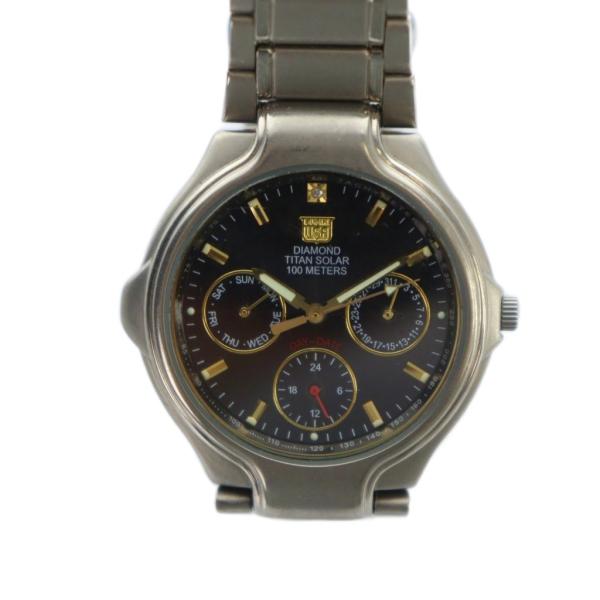 エルジン ELGIN  FK-1195-C 腕時計 ウォッチ ソーラー 黒文字盤 カレンダー付き クロノグラフ シルバー色 ■GY11 /MQ メンズ【ブランド】エルジン ELGIN 【表記サイズ】実寸サイズをご参考ください。【実寸サイズ】...