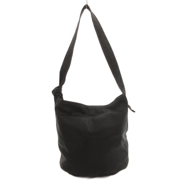 レン REN ショルダーバッグ ワンショルダーバッグ レザー 革 黒 ブラック /FF ■GY18 レディース【実寸サイズ】ヨコ：29cm　タテ：26cm　マチ：8cm　ショルダーの長さ：66cm　　【素材】レザー【色】黒 ブラック 【状態...