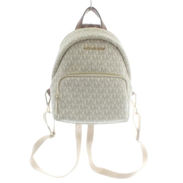 マイケルコース MICHAEL KORS リュックサック バックパック デイパック PVC レザー MKシグネチャー ロゴ 白 茶色 35T0GERB5B【ブランド】マイケルコース MICHAEL KORS【実寸サイズ】持ち手の長さ：17c...