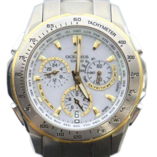 カシオ CASIO OCEANUS オシアナス OCW-M800 腕時計 ウォッチ 電波ソーラー クロノグラフ カレンダー付き シルバー色 ■GY18 /MQ メンズ【ブランド】カシオ CASIO【表記サイズ】実寸サイズをご参考ください。【...