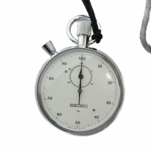 セイコー SEIKO 88-5061 ストップウォッチ 時計 白文字盤 ロゴ シルバー色 ■GY18 /MQ その他【ブランド】セイコー SEIKO【表記サイズ】実寸サイズをご参考ください。【実寸サイズ】バンド幅：-cm　腕周り：-cm　ケ...