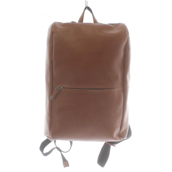 ダブルス DOUBLES リュックサック ビジネスバッグ デイパック レザー ロゴ 茶色 ブラウン /XZ ■GY18 メンズ【実寸サイズ】持ち手の長さ：13cm　ヨコ：27.5cm　タテ：38cm　マチ：8cm　ショルダーの長さ：〜98....