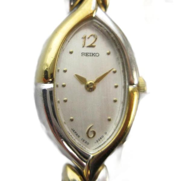 セイコー SEIKO ジャンク品 1E20-6330 腕時計 ウォッチ クォーツ シェル文字盤 シルバー色 ゴールド色 ■GY18 /MQ レディース【ブランド】セイコー SEIKO【表記サイズ】実寸サイズをご参考ください。【実寸サイズ】バ...
