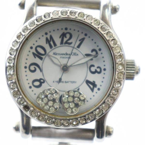 アレサンドラオーラ ALESSANDRA OLLA AO-4100-4 腕時計 ウォッチ クォーツ ラインストーン シルバー色 ■GY18 /MQ レディース【表記サイズ】実寸サイズをご参考ください。【実寸サイズ】バンド幅：約1cm　腕周り...