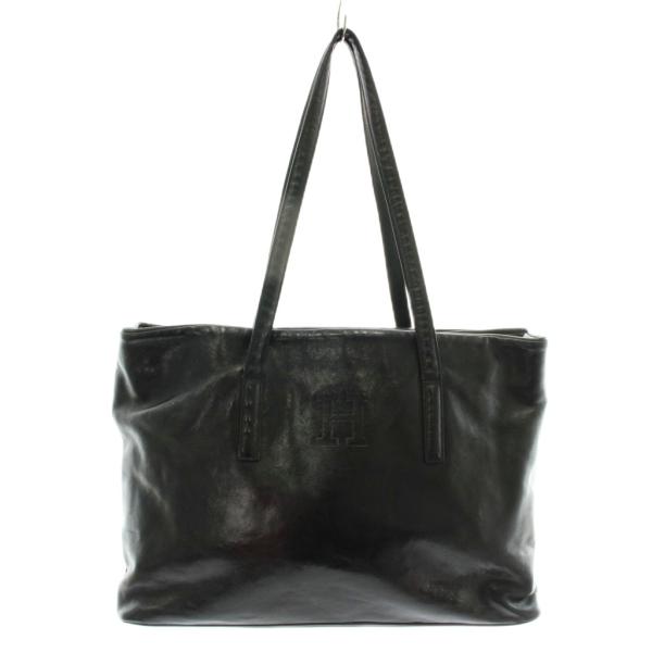 ヒロフ HIROFU トートバッグ ビジネスバッグ ワンショルダー レザー ロゴ 黒 ブラック /XZ ■GY11 メンズ【ブランド】ヒロフ HIROFU【実寸サイズ】持ち手の長さ：72.5cm　ヨコ：48cm　タテ：31cm　マチ：8cm...