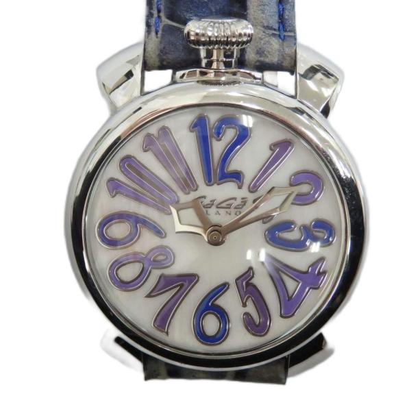 ガガミラノ GaGa MILANO MANUALE マヌアーレ 40mm 5020 腕時計 ウォッチ クォーツ 白文字盤 レザーベルト シルバー色 メンズ【ブランド】ガガミラノ GaGa MILANO【表記サイズ】実寸サイズをご参考ください...