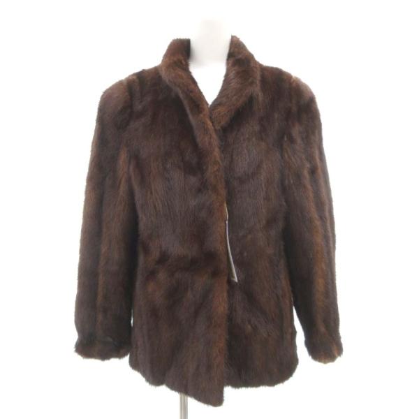Fiancesse フィアンセス ファージャケット 毛皮 ダークミンク 9 茶 ブラウン /UO ■GY18 レディース【表記サイズ】9【実寸サイズ】肩幅：45cm　身幅：52cm　袖丈：59cm　着丈：65cm　　【素材】ダークミンク【色...
