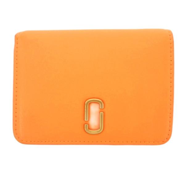 マークジェイコブス MARC JACOBS 二つ折り財布 レザー 本革 オレンジ 2S3SMP003S01 841 /JS ■GY18 レディース【ブランド】マークジェイコブス MARC JACOBS【実寸サイズ】ヨコ：12cm　タテ：9c...