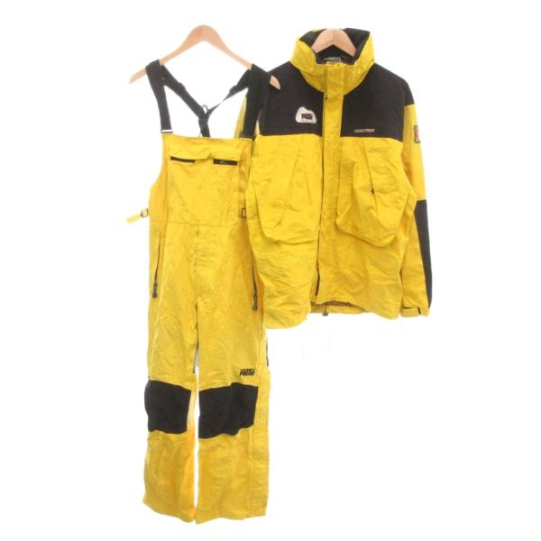 モンベル Montbell ゼロポイント ZEROPOINT セットアップ スキーウェア ジャケット オーバーオール バイカラー ロゴ L 黄 イエロー /YJ【ブランド】モンベル Montbell【表記サイズ】L【実寸サイズ】身幅：65c...