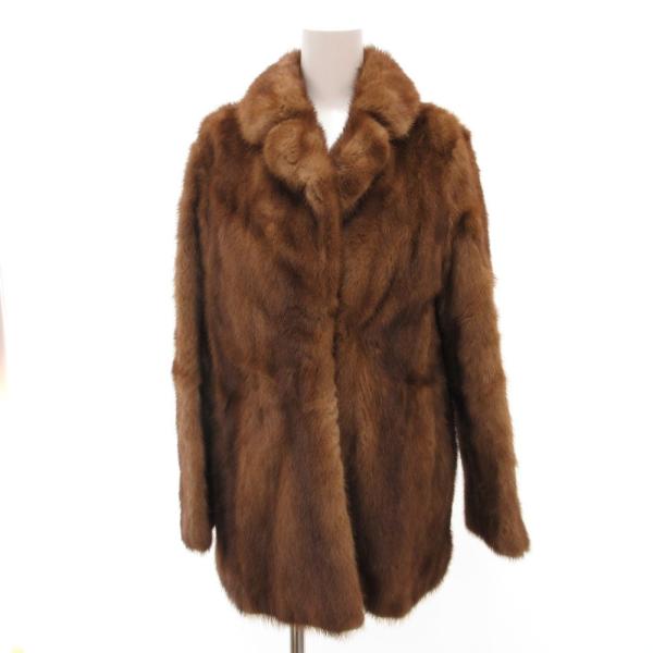 ムーンバット moonbat ミンクファーコート ジャケット 毛皮 ハーフ丈 11 茶 ブラウン /JS ■GY18 レディース【表記サイズ】11【実寸サイズ】肩幅：40cm　身幅：50cm　袖丈：59cm　着丈：71cm　　【素材】ミンク...