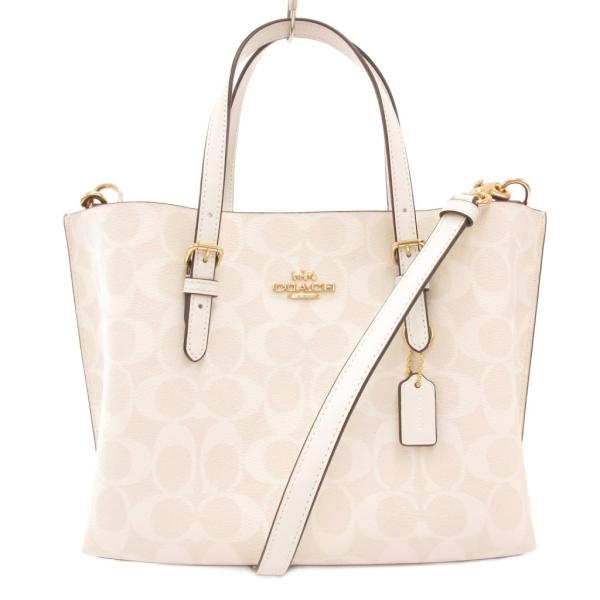 コーチ COACH C4250 シグネチャー ハンドバッグ ショルダー 2way 総柄 白 ホワイト /JS ■GY18 レディース【ブランド】コーチ COACH【実寸サイズ】持ち手の長さ：37-45cm　ヨコ：29cm　タテ：20cm　マ...