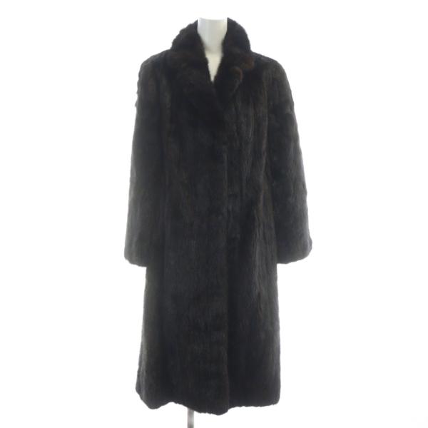 サガミンク SAGA MINK セゾン SAISON 銀SAGA 銀サガ ファーコート ミンクファー 毛皮 ロング 13 L 茶 ブラウン /MW ■GY05 レディース【ブランド】サガミンク SAGA MINK【表記サイズ】13【実寸サイ...