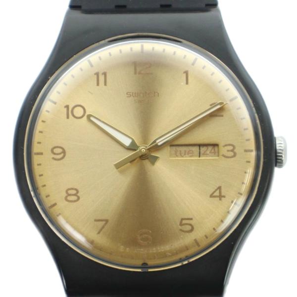 スウォッチ SWATCH GREETING FROM LAS VEGAS 腕時計 ウォッチ クォーツ カレンダー付き 黒 ブラック ■GY18 /MQ メンズ【ブランド】スウォッチ SWATCH【表記サイズ】実寸サイズをご参考ください。【実...