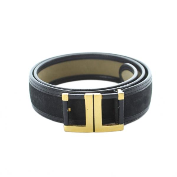 ランバン LANVIN ベルト スエード 黒 ブラック 無地 ■GY11 /RI ■OS レディース【ブランド】ランバン LANVIN【実寸サイズ】最小ウエスト：65.5cm　最大ウエスト：75.5cm　全長：83cm　幅：3cm　　【素材...