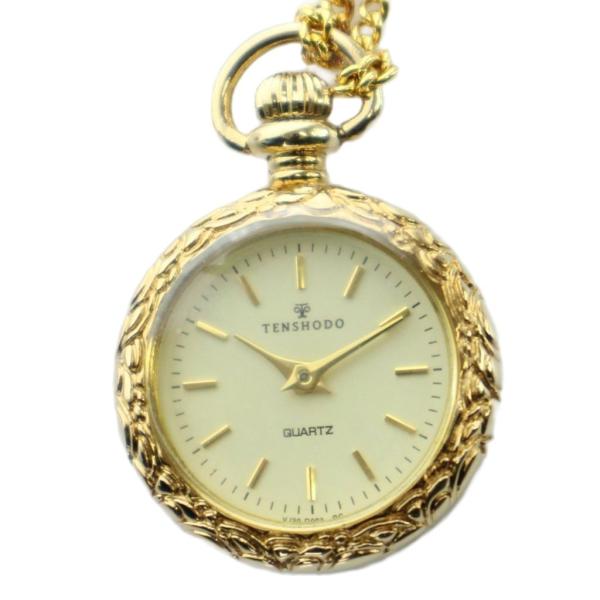 銀座天賞堂 TENSHODO ペンダントウォッチ 懐中時計 アンティーク調 クォーツ ゴールドカラー 金色 ■GY18 /MQ レディース【表記サイズ】実寸サイズをご参考ください。【実寸サイズ】バンド幅：-cm　腕周り：-cm　ケース・タテ...