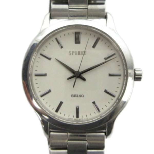 セイコー SEIKO 5E31-6C60 スピリット SPIRIT 腕時計 ウォッチ クォーツ ロゴ シルバー色 ■GY18 /MQ メンズ【ブランド】セイコー SEIKO【表記サイズ】実寸サイズをご参考ください。【実寸サイズ】バンド幅：約...