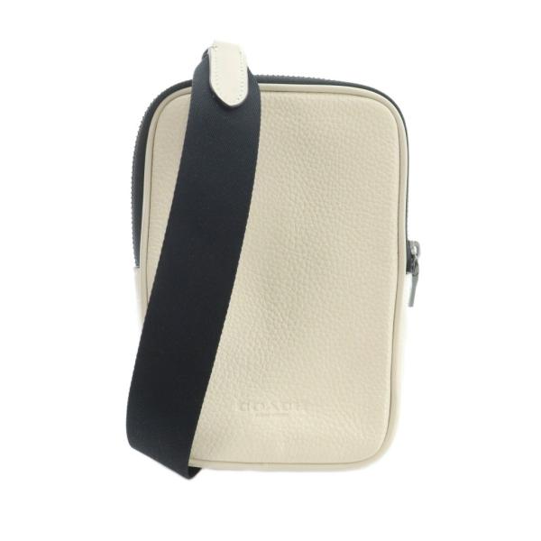 コーチ COACH CS004 ショルダーバッグ 斜めがけ ロゴ レザー 白 ホワイト ■GY18 /MQ メンズ【ブランド】コーチ COACH【表記サイズ】実寸サイズをご参考ください。【実寸サイズ】持ち手の長さ：-cm　ヨコ：約13.5c...