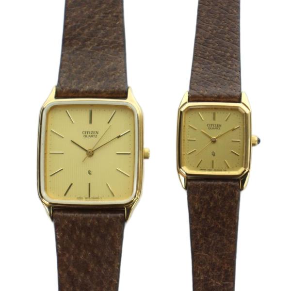 シチズン CITIZEN 1984 腕時計 ペアウォッチ クォーツ レザーベルト スクエア ゴールド色 ■GY18 /MQ メンズ レディース【ブランド】シチズン CITIZEN【表記サイズ】実寸サイズをご参考ください。【実寸サイズ】バンド...