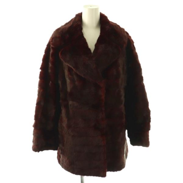 フィアンセス Fiancesse ファーコート ミンクファー 毛皮 アウター ブラウン /CX ■GY18 レディース【表記サイズ】サイズ表記なし(実寸サイズをご参考ください。)【実寸サイズ】身幅：48cm　着丈：72cm　ゆき丈：75cm...