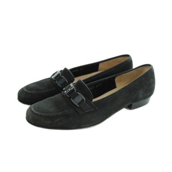サルヴァトーレフェラガモ Salvatore Ferragamo VARA ヴァラ パンプス スエード レザー ロゴ 5.5 黒 ブラック ■GY11 /MQ レディース【ブランド】サルヴァトーレフェラガモ Salvatore Ferrag...