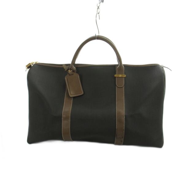 ダンヒル dunhill ボストンバッグ ハンド レザー PVC ロゴ グレー 茶 ブラウン ■GY18 /MQ メンズ【ブランド】ダンヒル dunhill【表記サイズ】実寸サイズをご参考ください。【実寸サイズ】持ち手の長さ：約37cm　ヨ...
