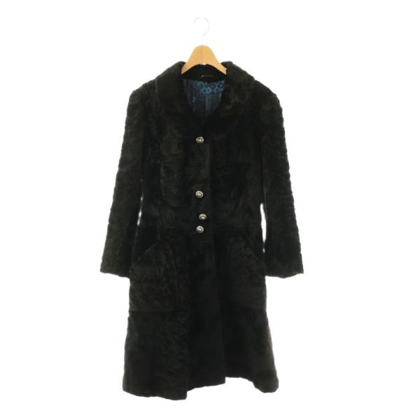 N MODELL ファーコート 毛皮 アウター ブラック /CX  ■GY18 レディース【表記サイズ】サイズ表記なし(実寸サイズをご参考ください。)【実寸サイズ】肩幅：43cm　身幅：40cm　着丈：94cm　袖丈：55cm　　【素材】不...