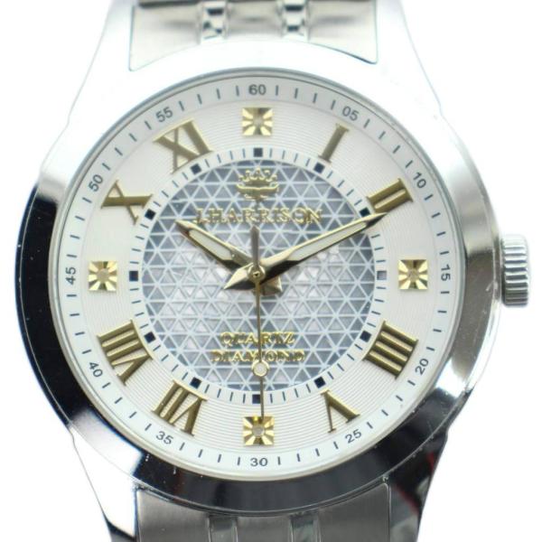 J.HARRISON JH-083 腕時計 ウォッチ クォーツ ローマン ロゴ シルバー色 ■GY18 /MQ メンズ【表記サイズ】実寸サイズをご参考ください。【実寸サイズ】バンド幅：約2cm　腕周り：約16.5cm　ケース・タテ：約42m...